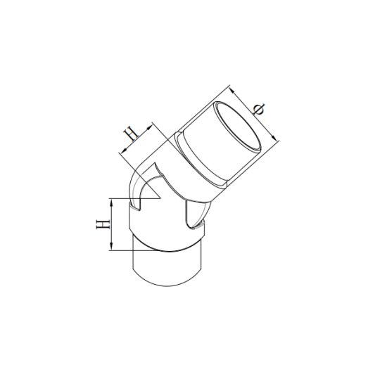 OEM ODM Adjustable Stainless Steel 304 Railing Elbow Handrail Joint