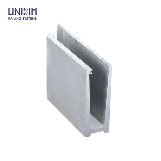 U Channel Glass Balustrade Balcony Aluminum Panel Glass Railing